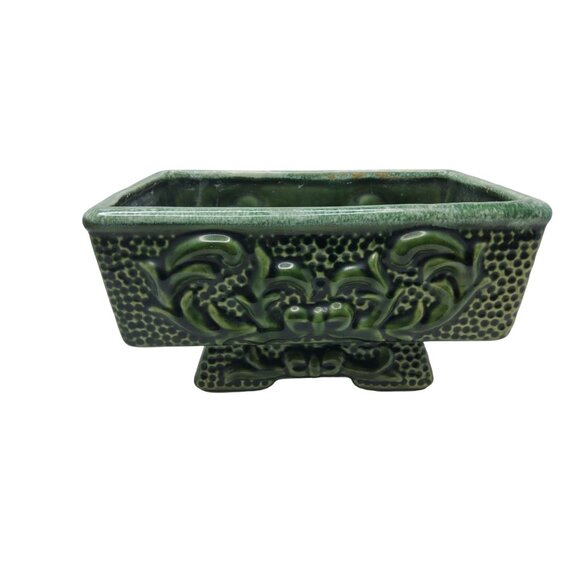 unmarked | Accents | Vintage Mcm American Bisque Green Glazed Indoor ...